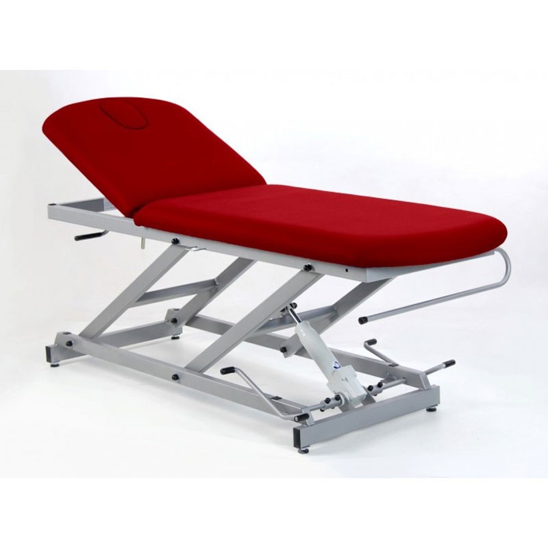 Hydraulic examination stretcher: two bodies with roll holder and face ...