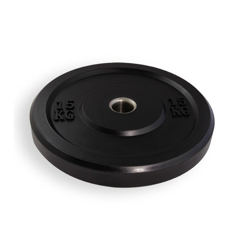 Solid rubber bumper disc with steel bushing: shock and impact resistant ...