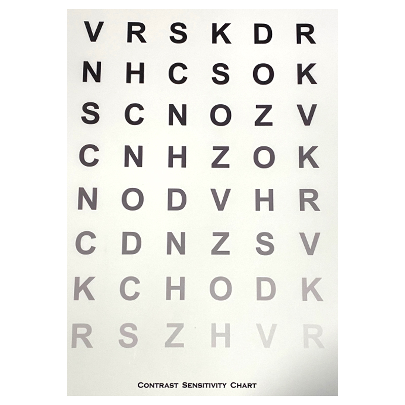 Mesopic Vision Test - Pelli-Robson Test: Approved by DGT - Fisaude Store